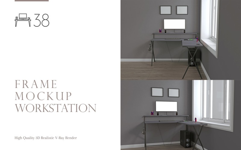 Workstation Frames & Screen Mockup Set-38