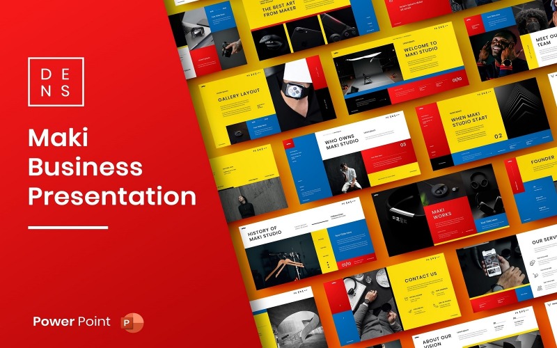 Maki – PowerPoint-mall för företag #266472 - TemplateMonster