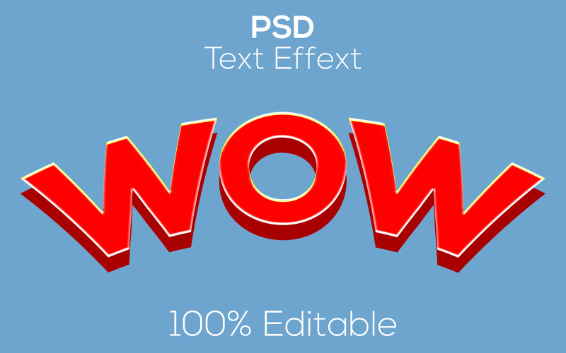 Waouh | Effet de texte moderne Wow Psd - TemplateMonster
