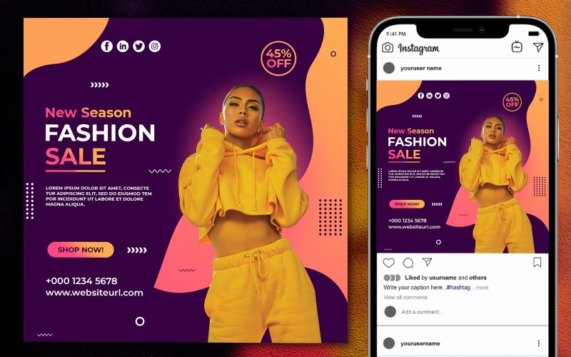 Multipurpose Sales Social Media Post - TemplateMonster