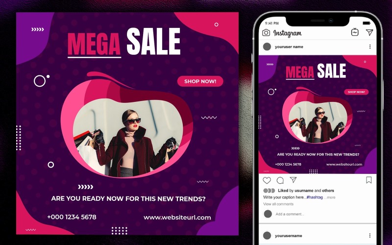 Super Sales Social Media Post Template - TemplateMonster