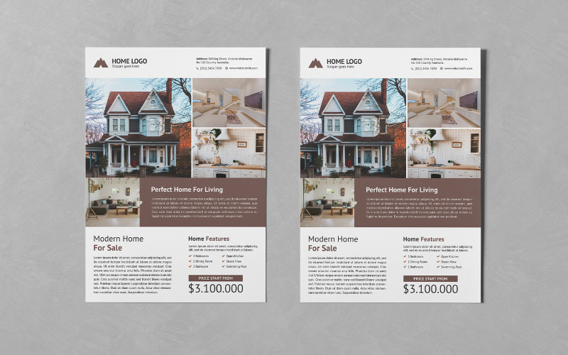 Classic Real Estate Flyer Design Templates - TemplateMonster