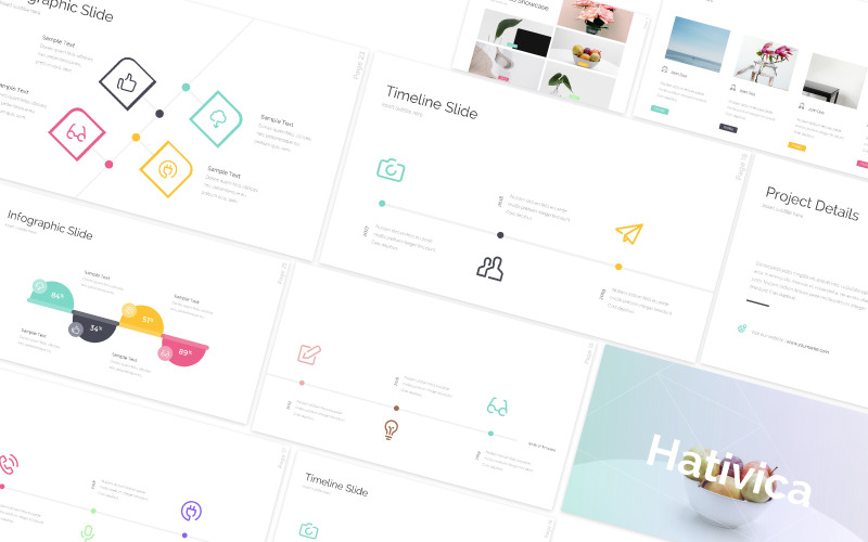 Modèle PowerPoint simple Hativica #267261 - TemplateMonster