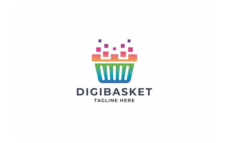 Digitales Korb-Pixel-Logo #267333 - TemplateMonster