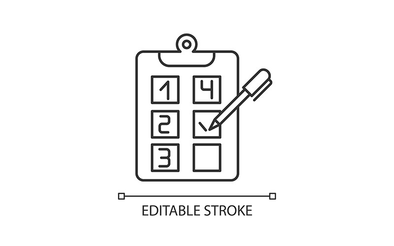 Icono lineal de adherencia al plan #267632 - TemplateMonster