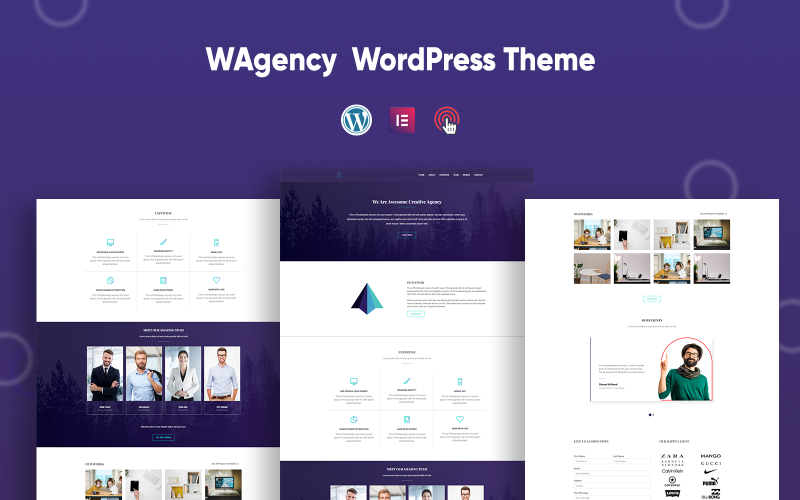 WAgency- Simple Agency One Page WordPress Theme