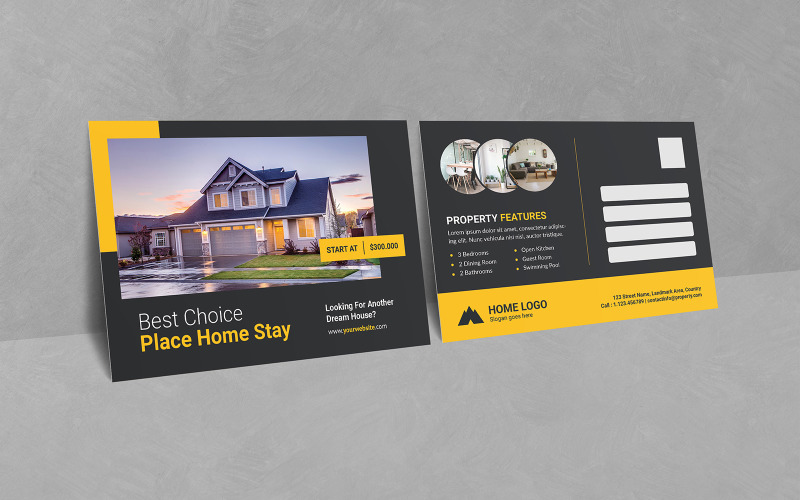 Real Estate Postcard PSD Templates #267950 - TemplateMonster