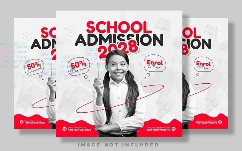 School Admission Creative And Modern Social Media Post