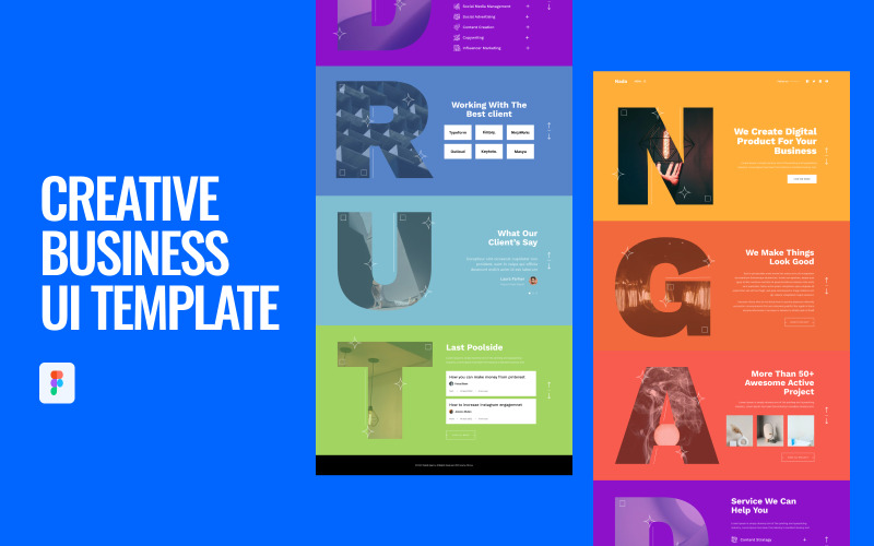 Creative Business UI Template #268148 - TemplateMonster