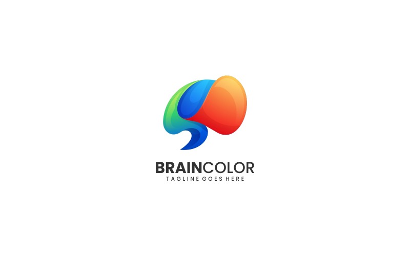Brain Color Gradient Logo Style #268650 - TemplateMonster