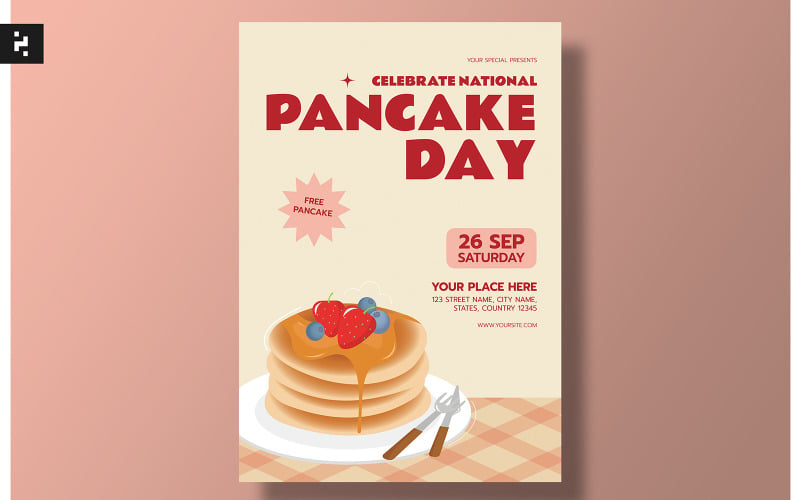 Modèle de Flyer de la journée nationale des crêpes