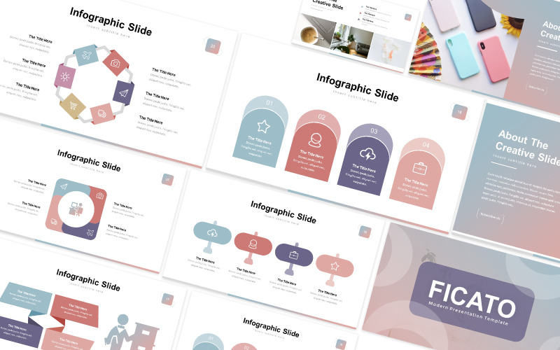 Modèle Powerpoint moderne Ficato #269390 - TemplateMonster