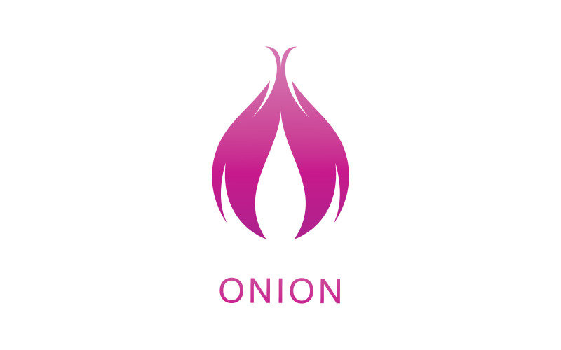 Onion Vector Template. Red Onion Logo Design V9