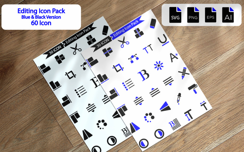 60 Premium Editing Icon Pack #269570 - TemplateMonster