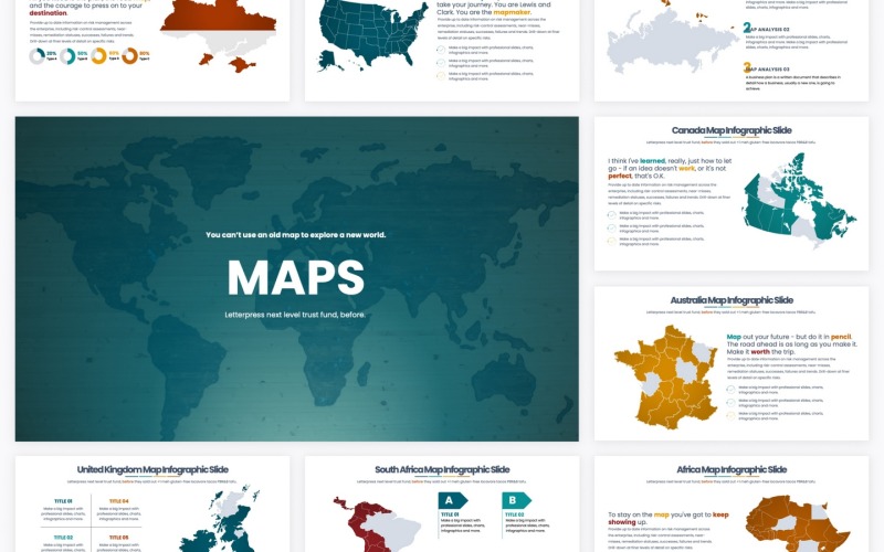Slides de infográficos do PowerPoint - TemplateMonster