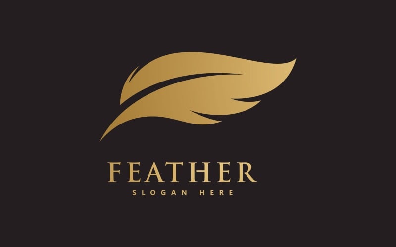 Feather Vector Logo Design Template V7 - TemplateMonster