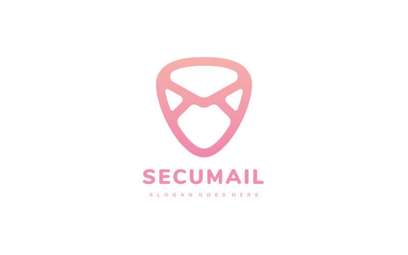 Secure email logo template #270014 - TemplateMonster