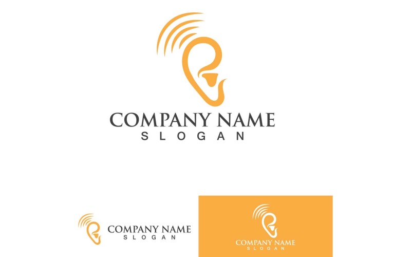 Ear Health Care Logo Vector Element Design3 - TemplateMonster