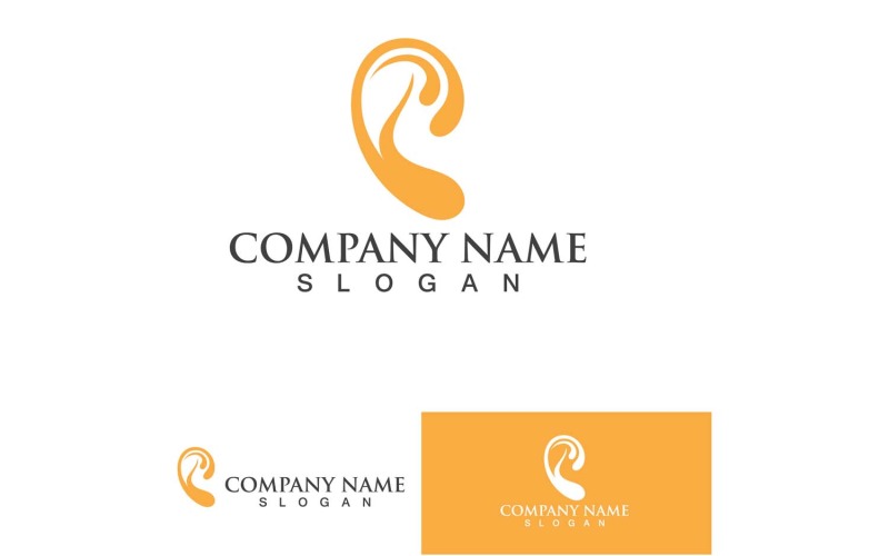 Oor gezondheidszorg Logo Vector Element Design16