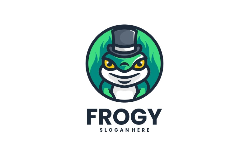 Frog Mascot Cartoon Logo Design #270521 - TemplateMonster