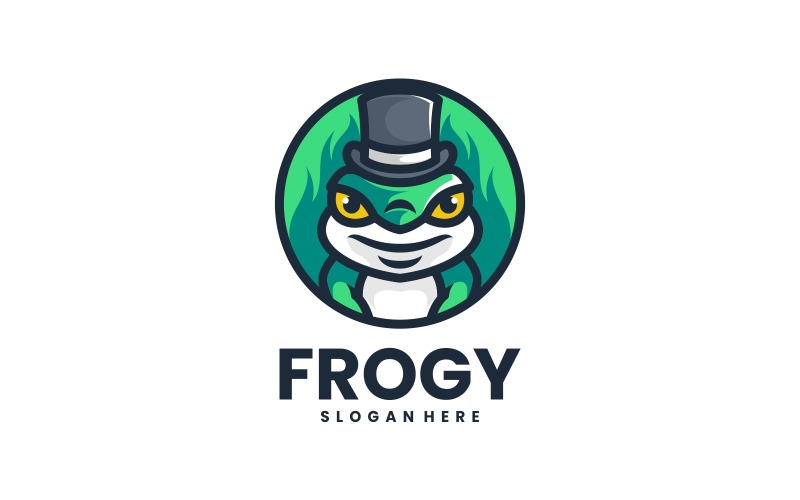 Žába maskot Kreslený Logo Design #270521 - TemplateMonster