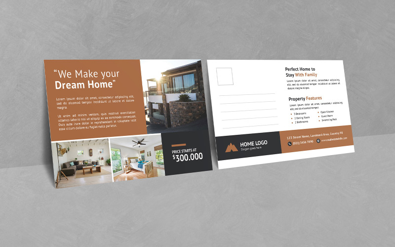 Minimalist Real Estate Postcard #270674 - TemplateMonster