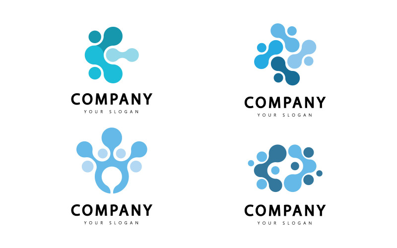 Panneau de laboratoire scientifique Logo vectoriel de la molécule du ...