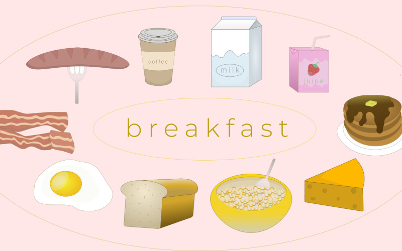 Breakfast Foods, 10 Vector Images for Designing Websites, Business ...
