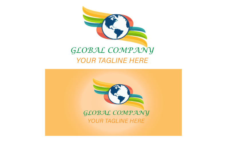 Logotipo de la empresa global internacional - TemplateMonster