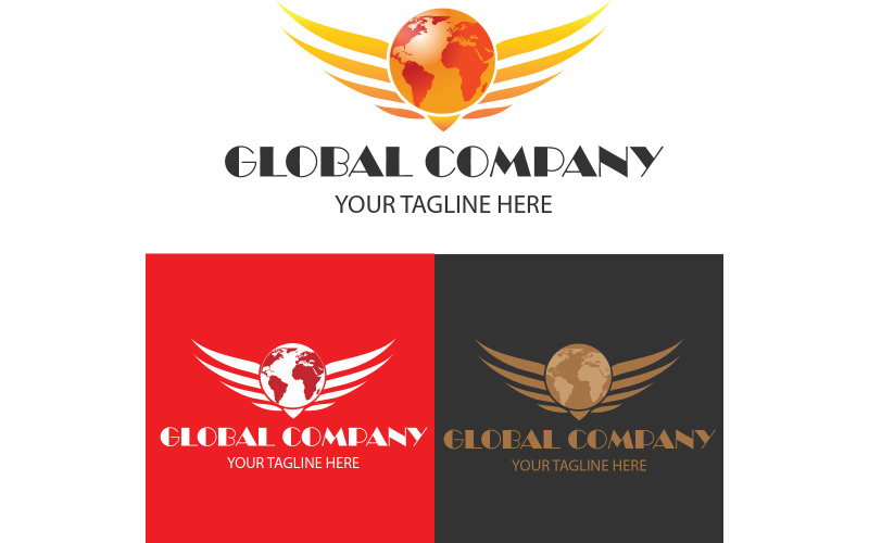 Logotipo De La Empresa Global Mundo #271117 - TemplateMonster