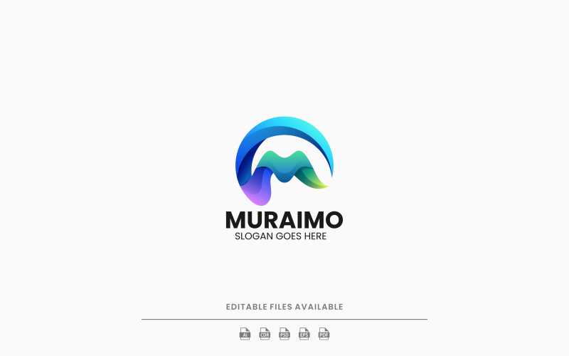 Letter M Gradient Colorful Logo Style - TemplateMonster