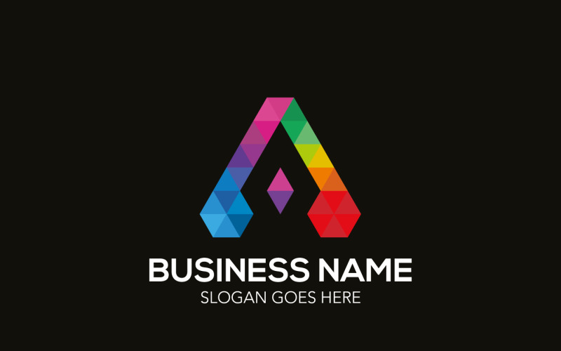 Plantilla de logotipo de letra A abstracta - TemplateMonster