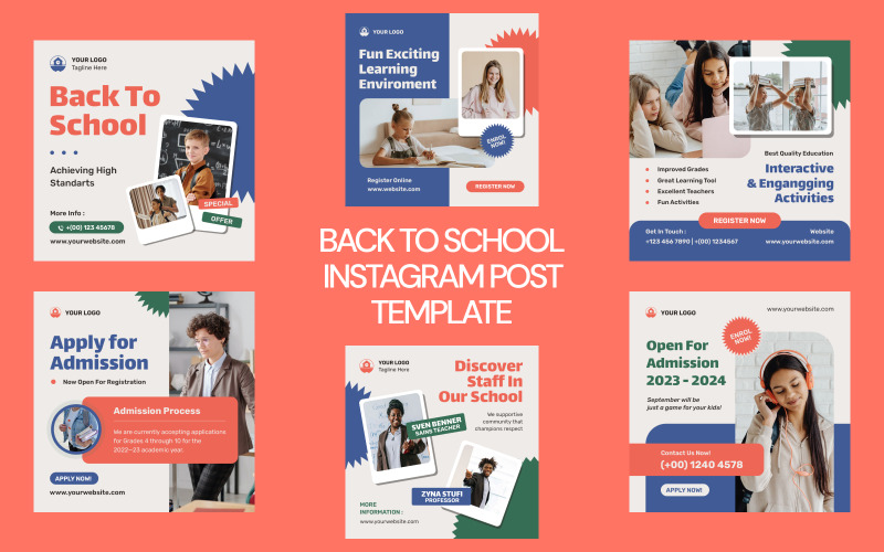 Back To School Instagram Post Template - TemplateMonster