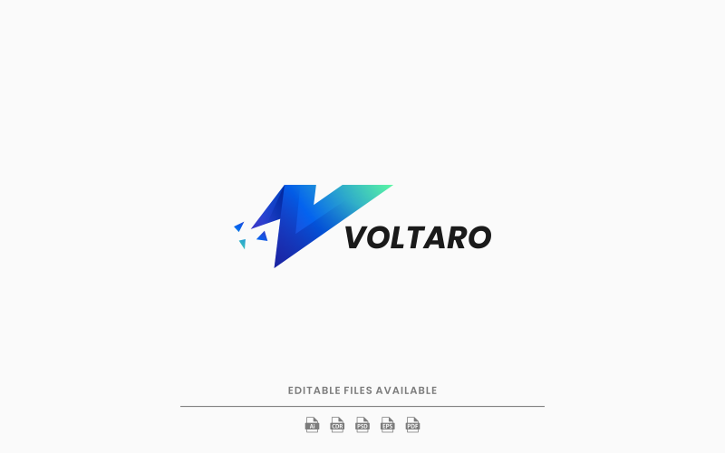 Letter V - Volt Gradient Logo #271469 - TemplateMonster