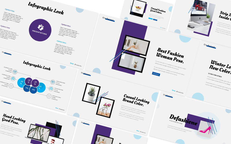 Démoder le modèle Powerpoint de la mode - TemplateMonster