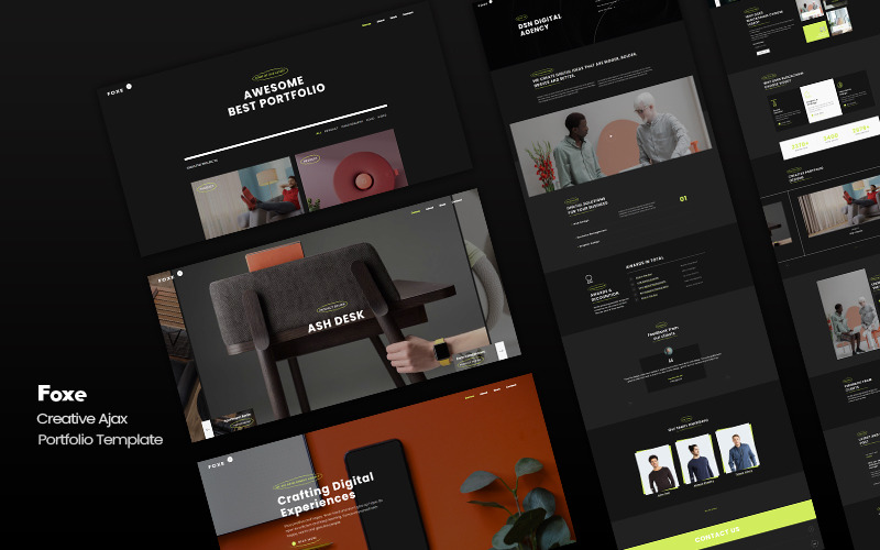 Foxe - Creative Ajax-Portfolio-HTML-Vorlage - TemplateMonster