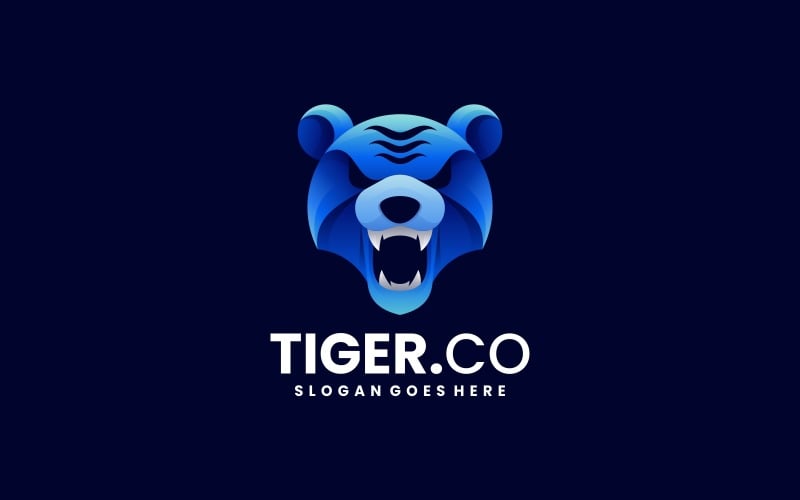 Tiger Gradient Logo Style 1 #271735 - TemplateMonster