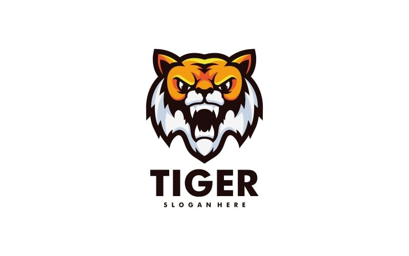 Tiger Simple Mascot Logo Vol.2 #271731 - TemplateMonster