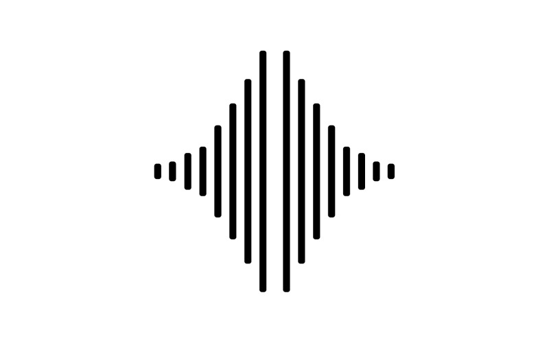 Ecualizador Wave Music Sound Logo Símbolo Vector V22
