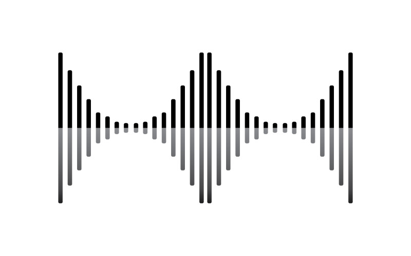 Ecualizador Wave Music Sound Logo Símbolo Vector V24