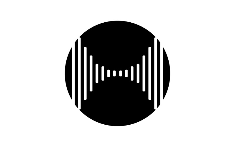 Ecualizador Wave Music Sound Logo Símbolo Vector V25