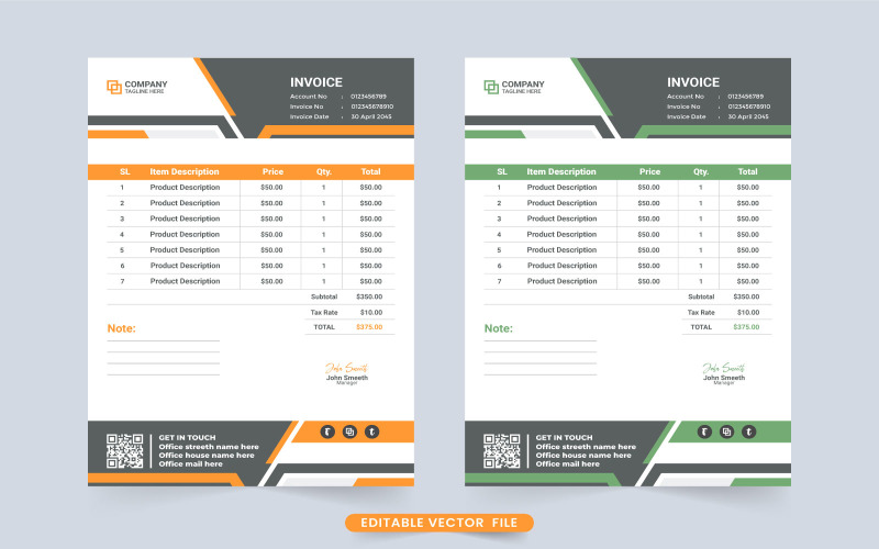 Creative purchase receipt design vector - TemplateMonster