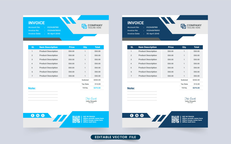 Vetor de design de voucher corporativo moderno