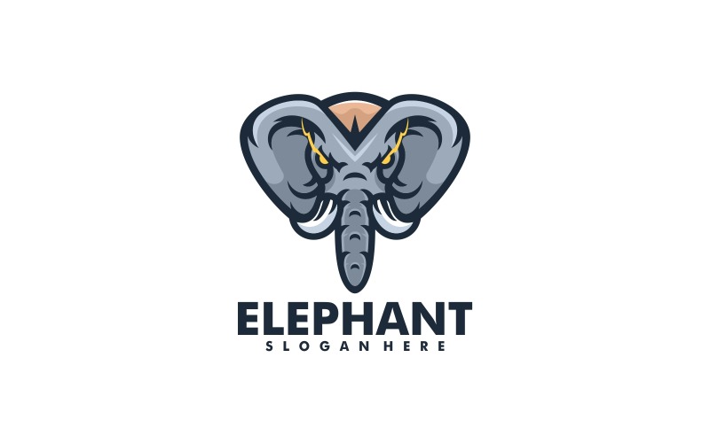 Elephant Simple Mascot Logo Design #272483 - TemplateMonster