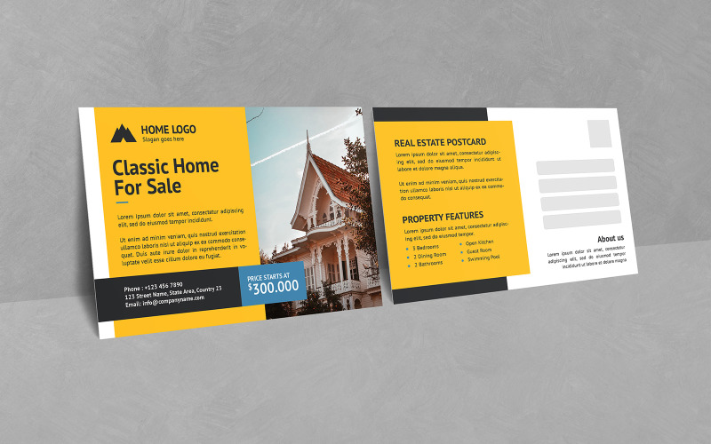 Creative Design Real Estate Postcard PSD Templates