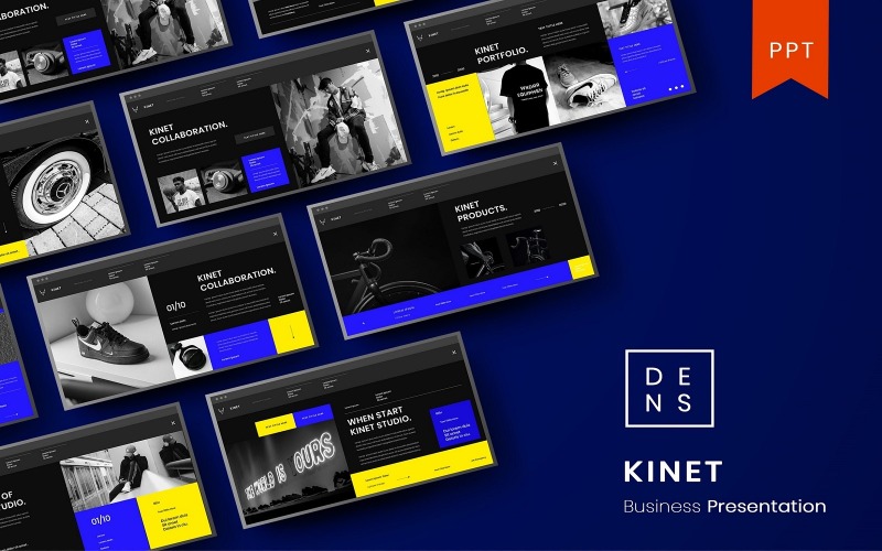 Kinet - Modello di PowerPoint aziendale - TemplateMonster