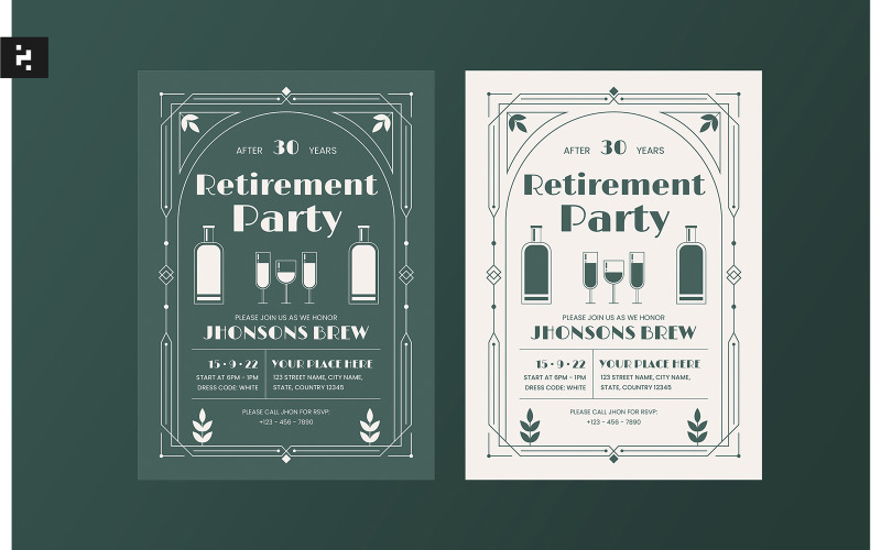 Invitation à la fête de retraite #272629 - TemplateMonster