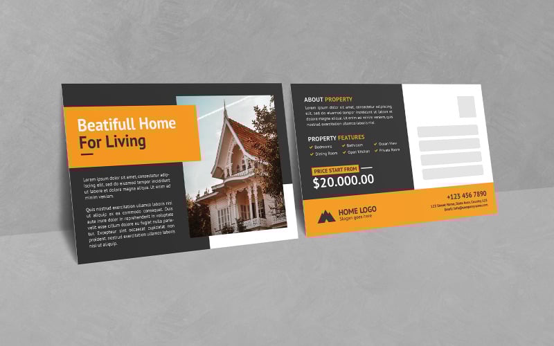 Modelli di design minimalista Cartolina immobiliare