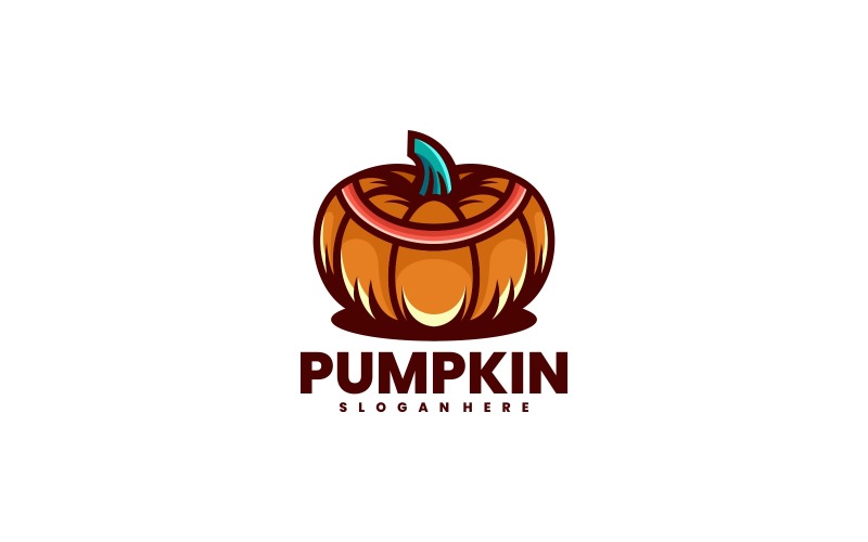 Pumpkin Simple Mascot Logo #272727 - TemplateMonster