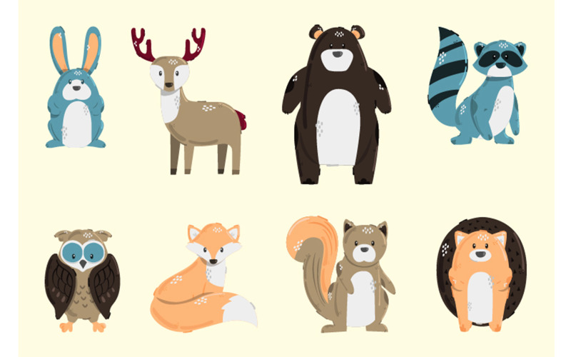 Autumn Forest Animals Illustration (2) - TemplateMonster
